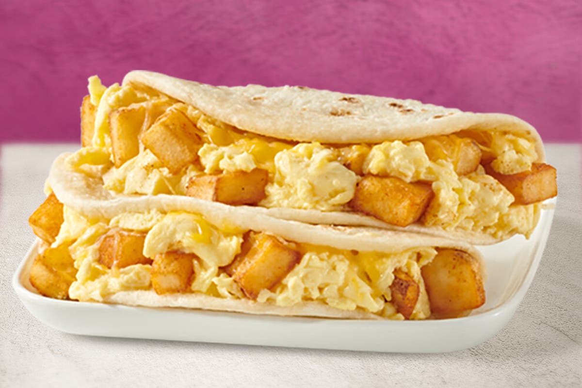 Potato & Egg Breakfast Taco - Taco Cabana